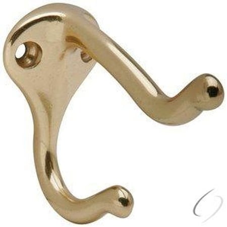 Ives Commercial Solid Brass Coat and Hat Hook Bright Brass Finish 571B3 | Zoro